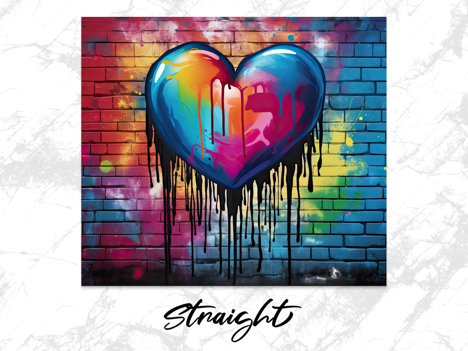 Graffiti Chic for Tumblers: High-quality Heart Design Wraps Street Art ...