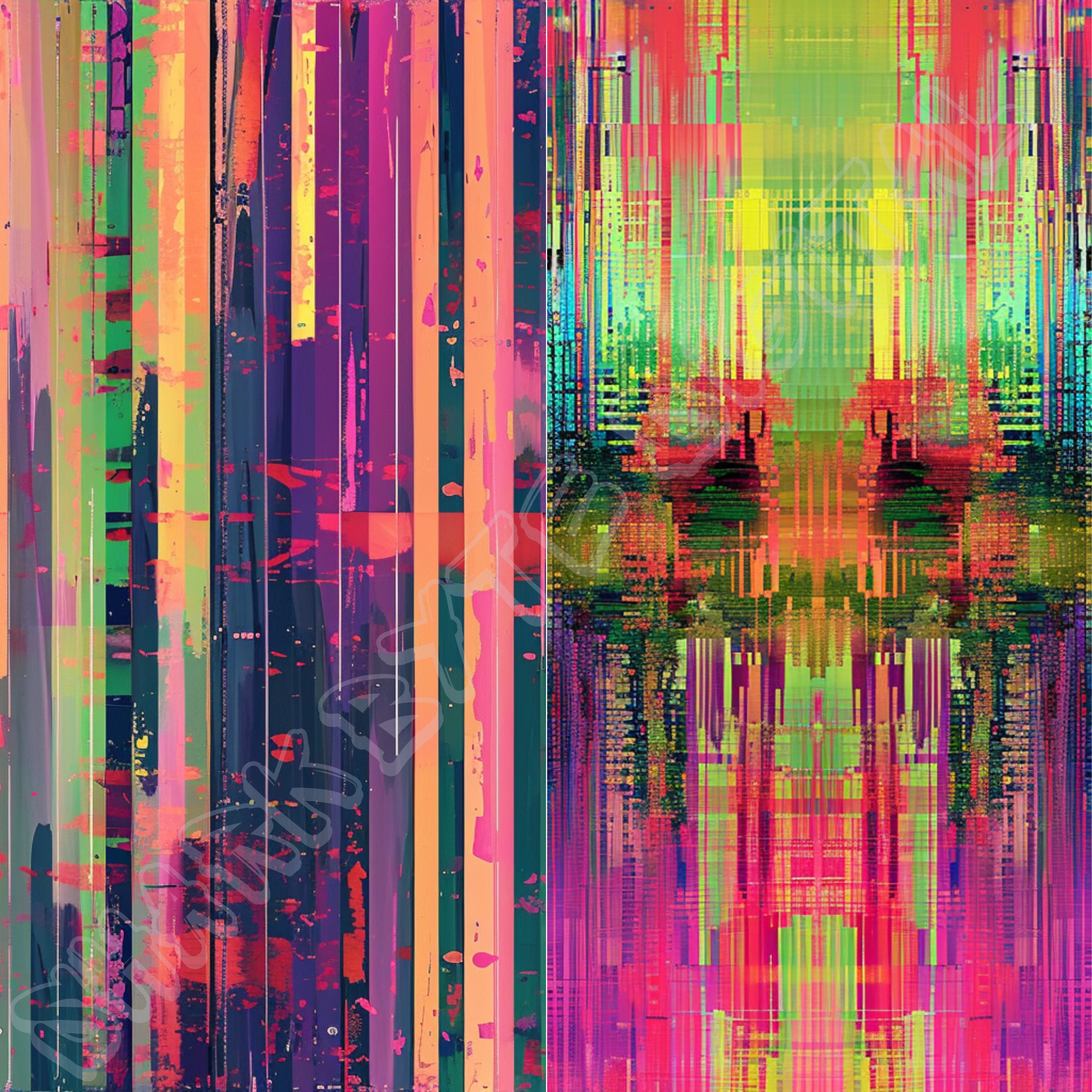 Glitch Art Digital Paper | Perfect for Digital and Printable Projects ...