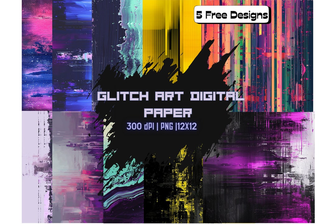 Glitch Art Digital Paper | Perfect for Digital and Printable Projects ...