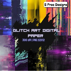 Glitch Art Digital Paper | Perfect for Digital and Printable Projects ...