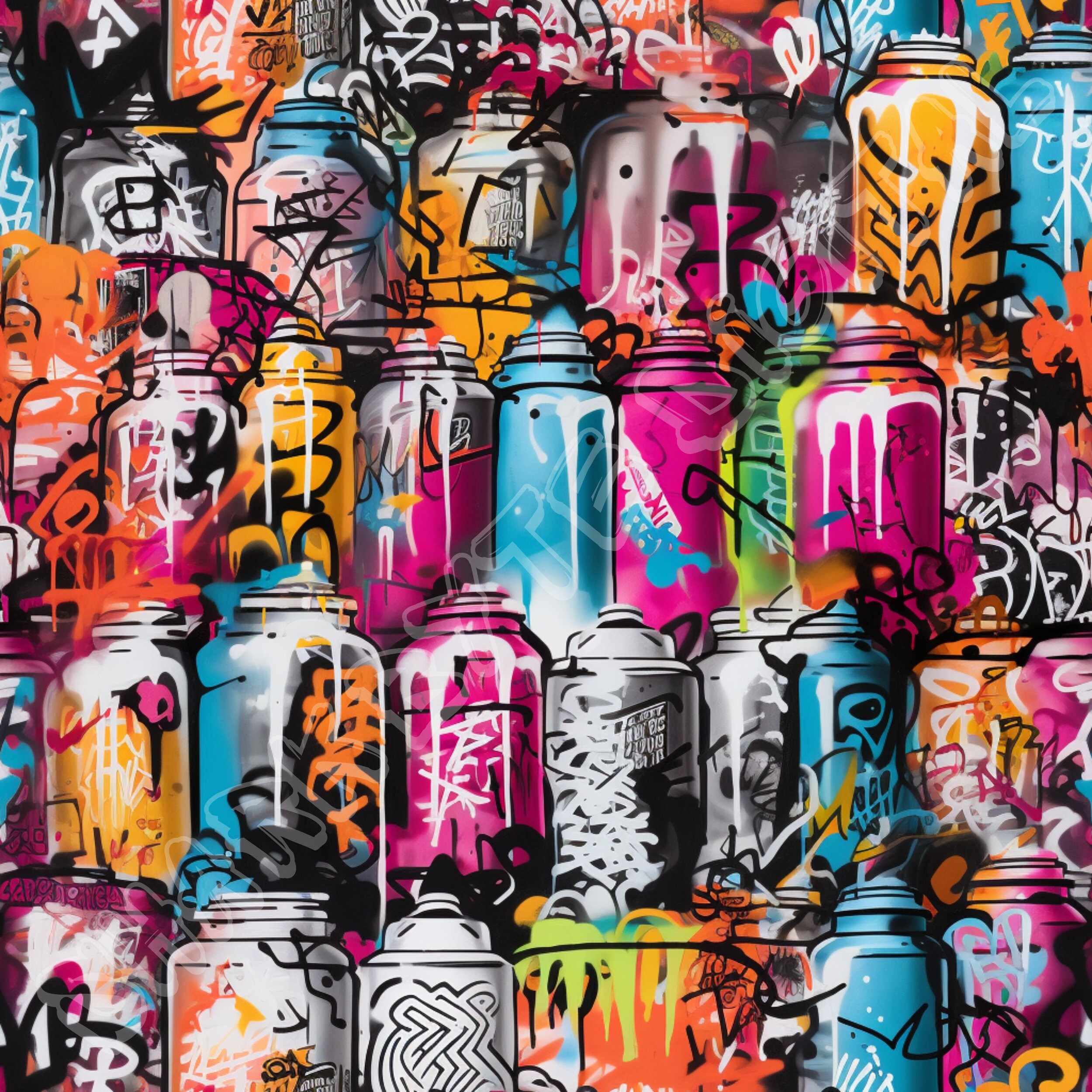 Graffiti Seamless Digital Paper | Perfect for Digital and Printable ...