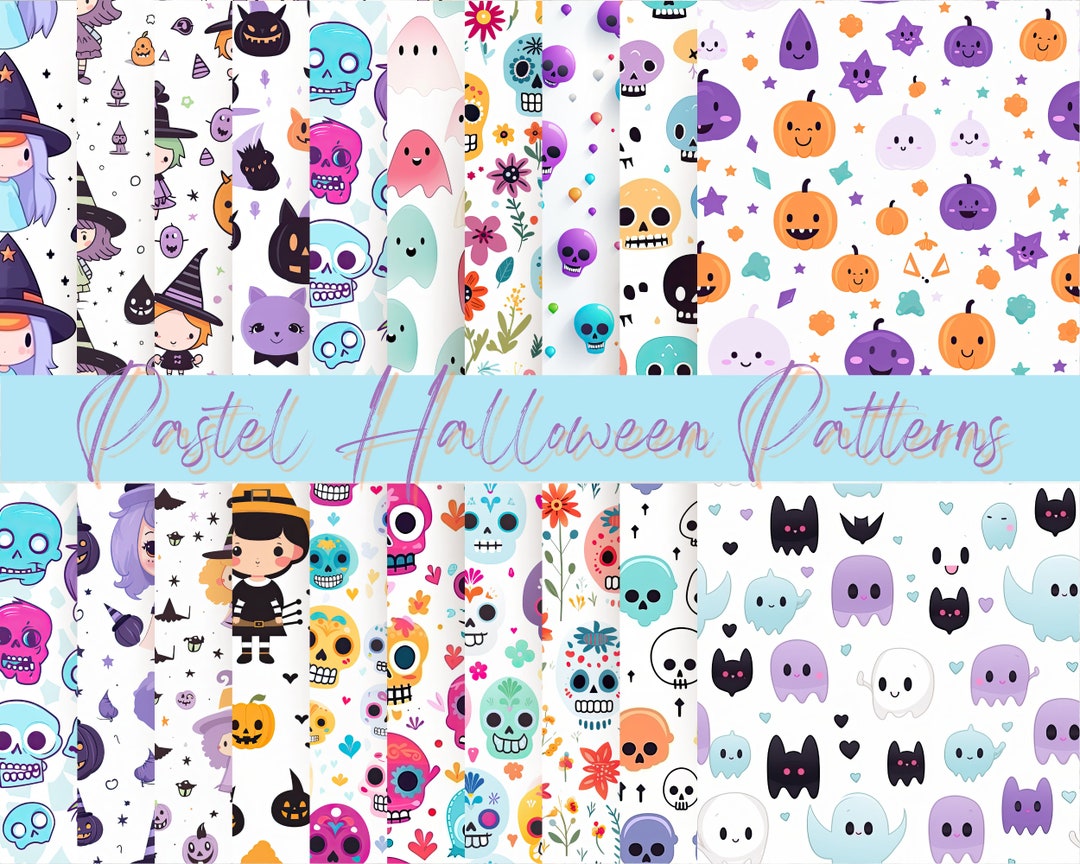 40 Enchanting Pastel Halloween Seamless Patterns: Elevate Your ...