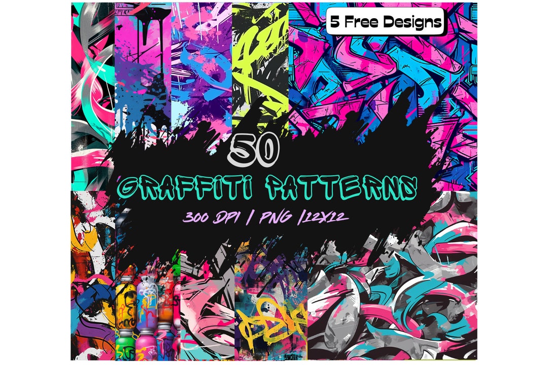 Graffiti Seamless Digital Paper | Perfect for Digital and Printable ...