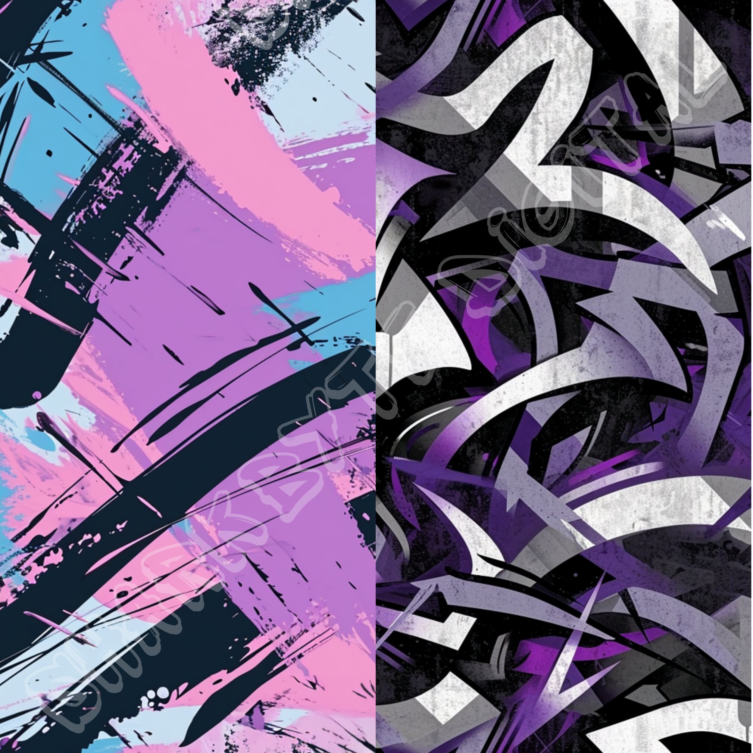 Graffiti Seamless Digital Paper | Perfect for Digital and Printable ...