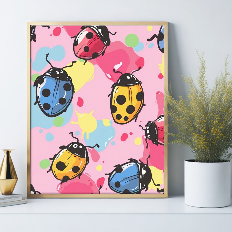 Ladybugs Seamless Pattern | Scrapbook Journal | Digital Craft Paper ...