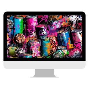 Graffiti Art Digital Paper Bundle High-resolution Seamless Pattern for ...