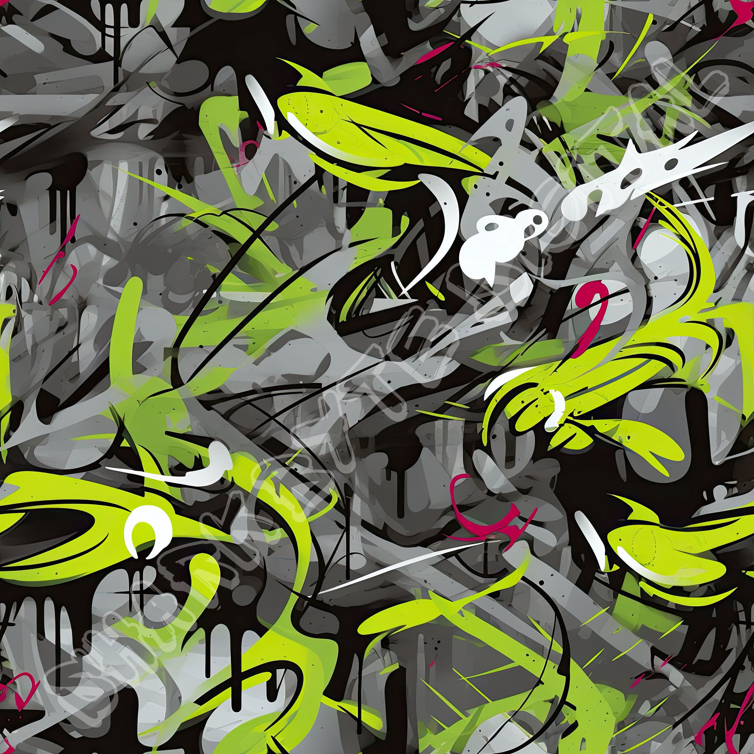 10 Graffiti Art Digital Paper Bundle High-resolution Seamless Pattern ...