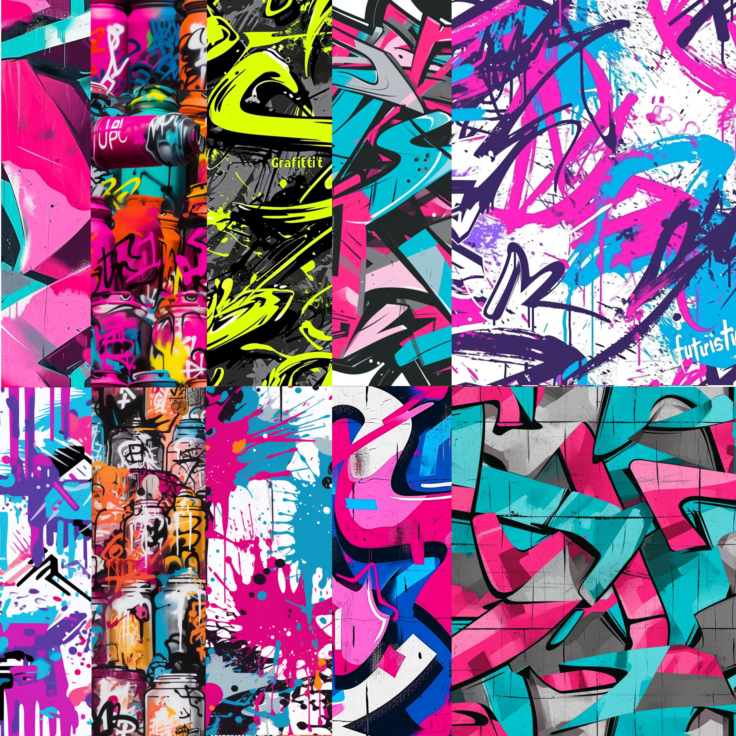 Graffiti Seamless Digital Paper Perfect for Digital and Printable ...