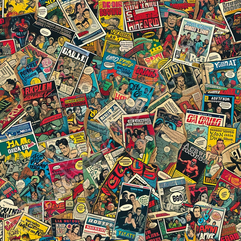 Comic Book Seamless Digital Paper | Perfect for Digital and Printable ...