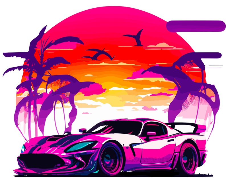 6 Classic Car Vectors SVG and PNG File Type Racing Sports Car Vehicles ...