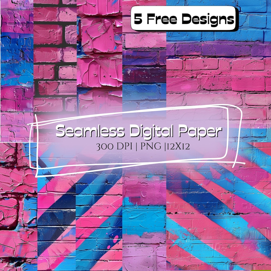 Bisexual Pride Flag Seamless Pattern | Scrapbook Journal | Digital ...