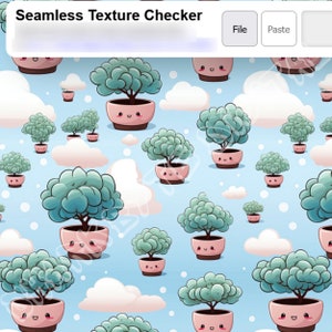 Cute Kawaii Plants Seamless Digital Paper Patterns | Digital Journal ...