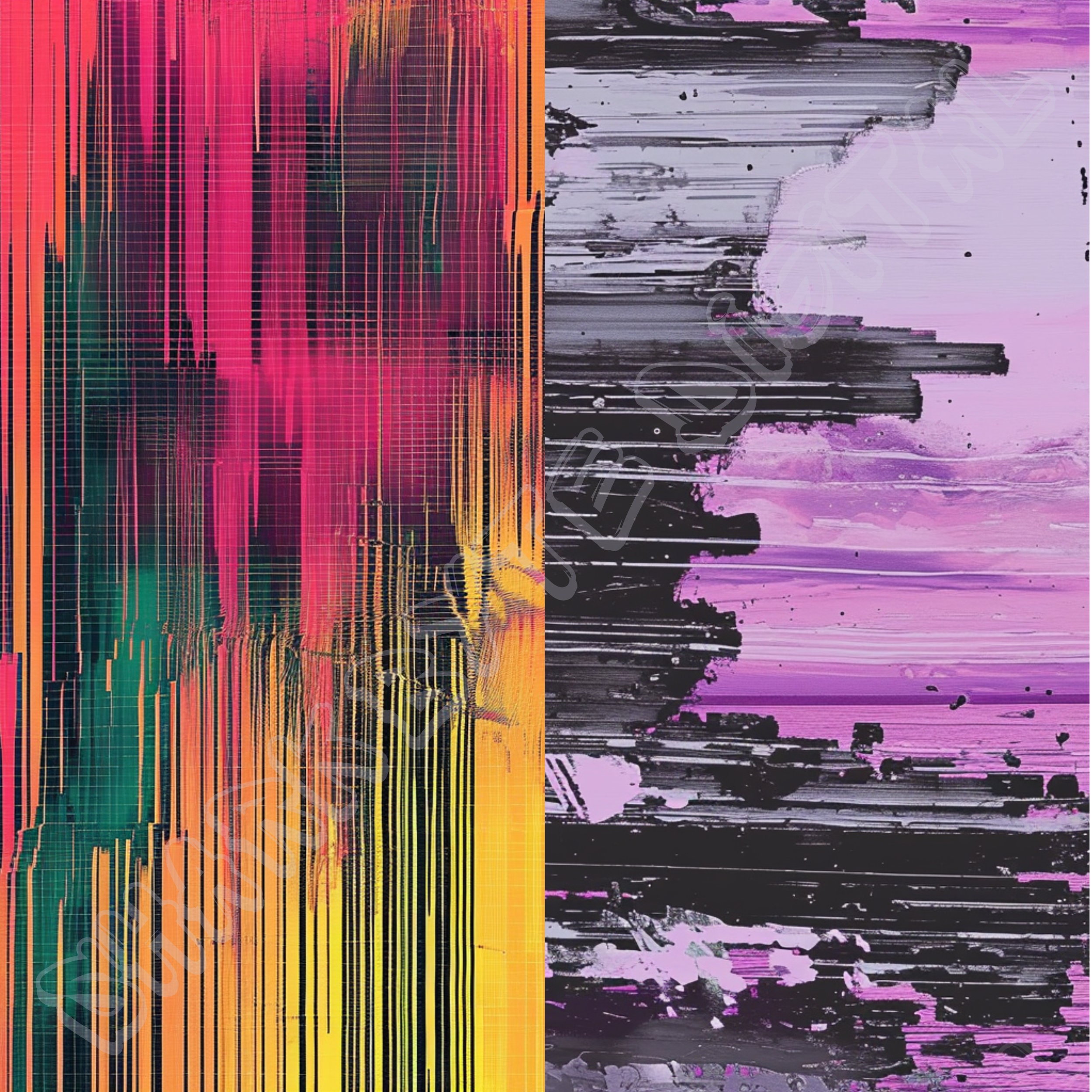 Glitch Art Digital Paper | Perfect for Digital and Printable Projects ...
