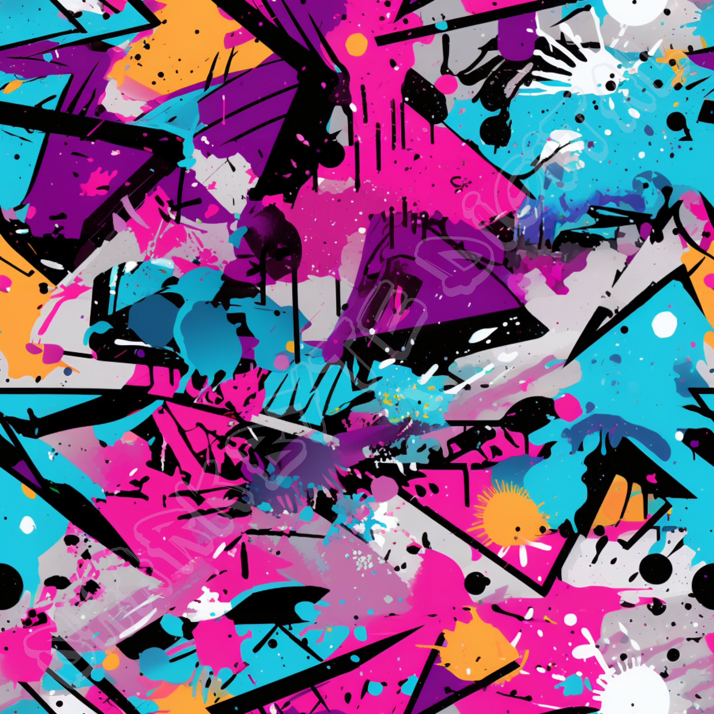 Graffiti Seamless Digital Paper | Perfect for Digital and Printable ...