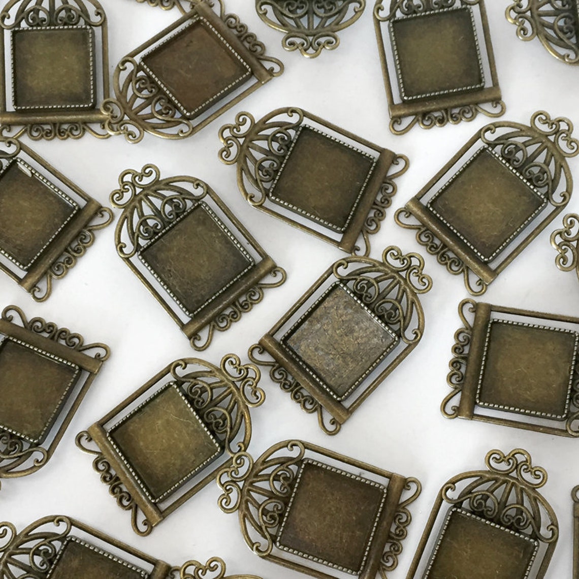 Antique Bronze Bird Cage Brooch Settings 5pcs - Etsy