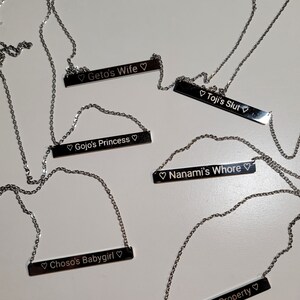 Jujutsu Kaisen Character Engraved Necklace Choso Nanami Gojo Toji ...