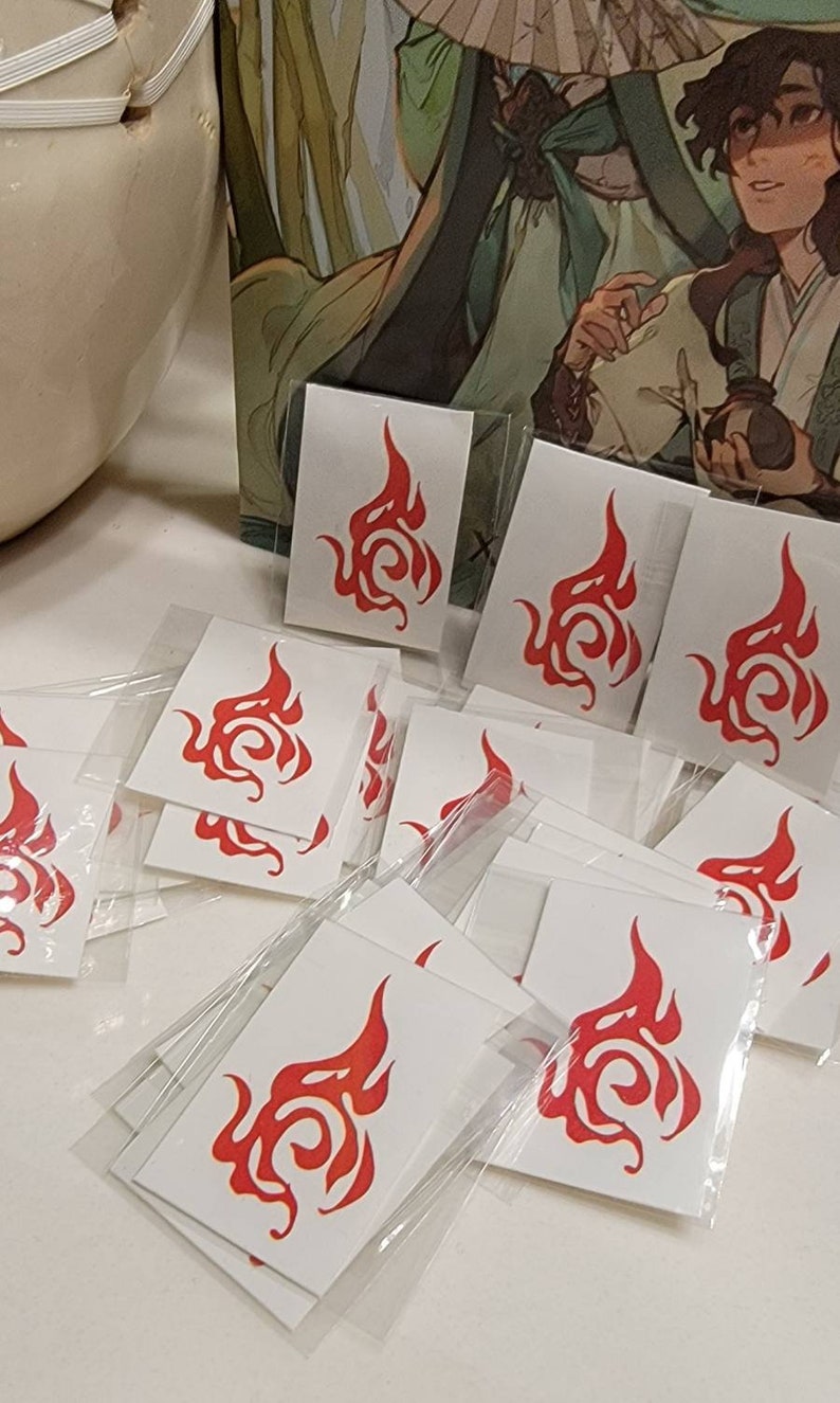 Heavenly Demon Mark Temporary Tattoo Luo Binghe Inspired - Etsy