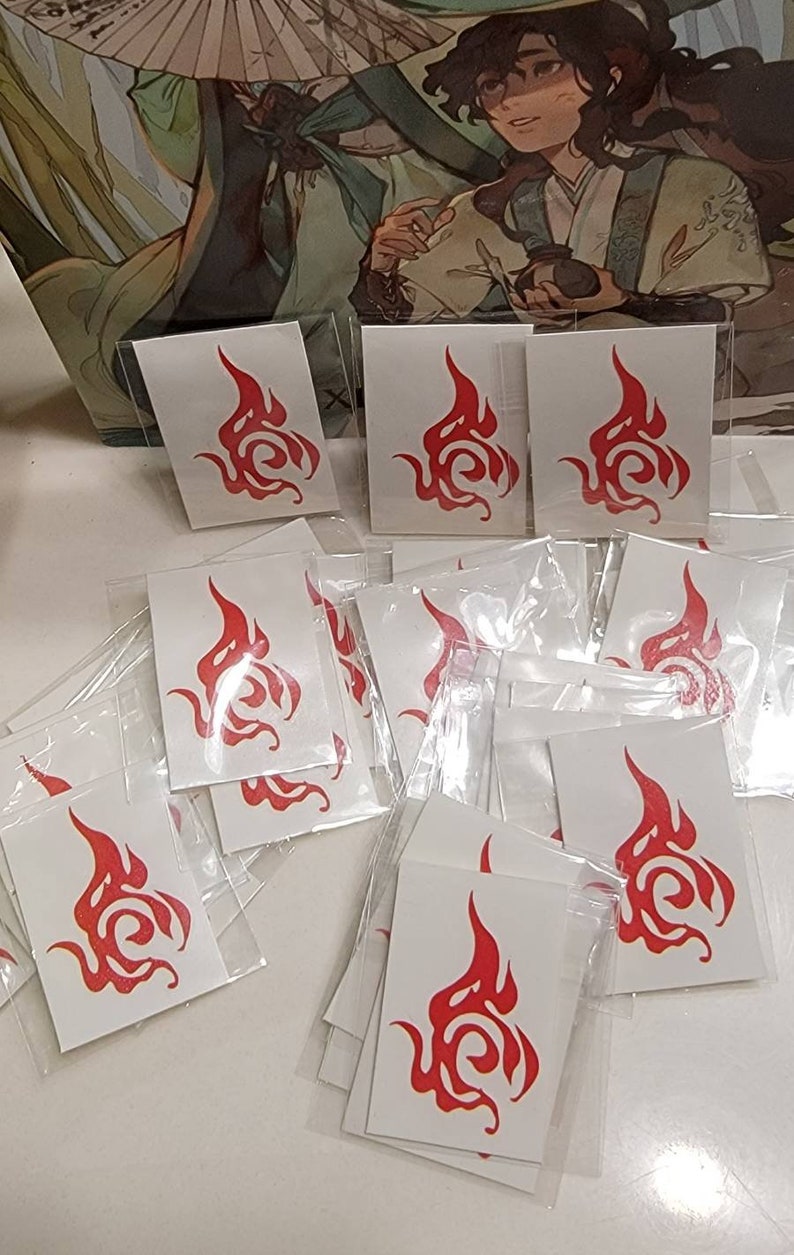 Heavenly Demon Mark Temporary Tattoo Luo Binghe Inspired - Etsy