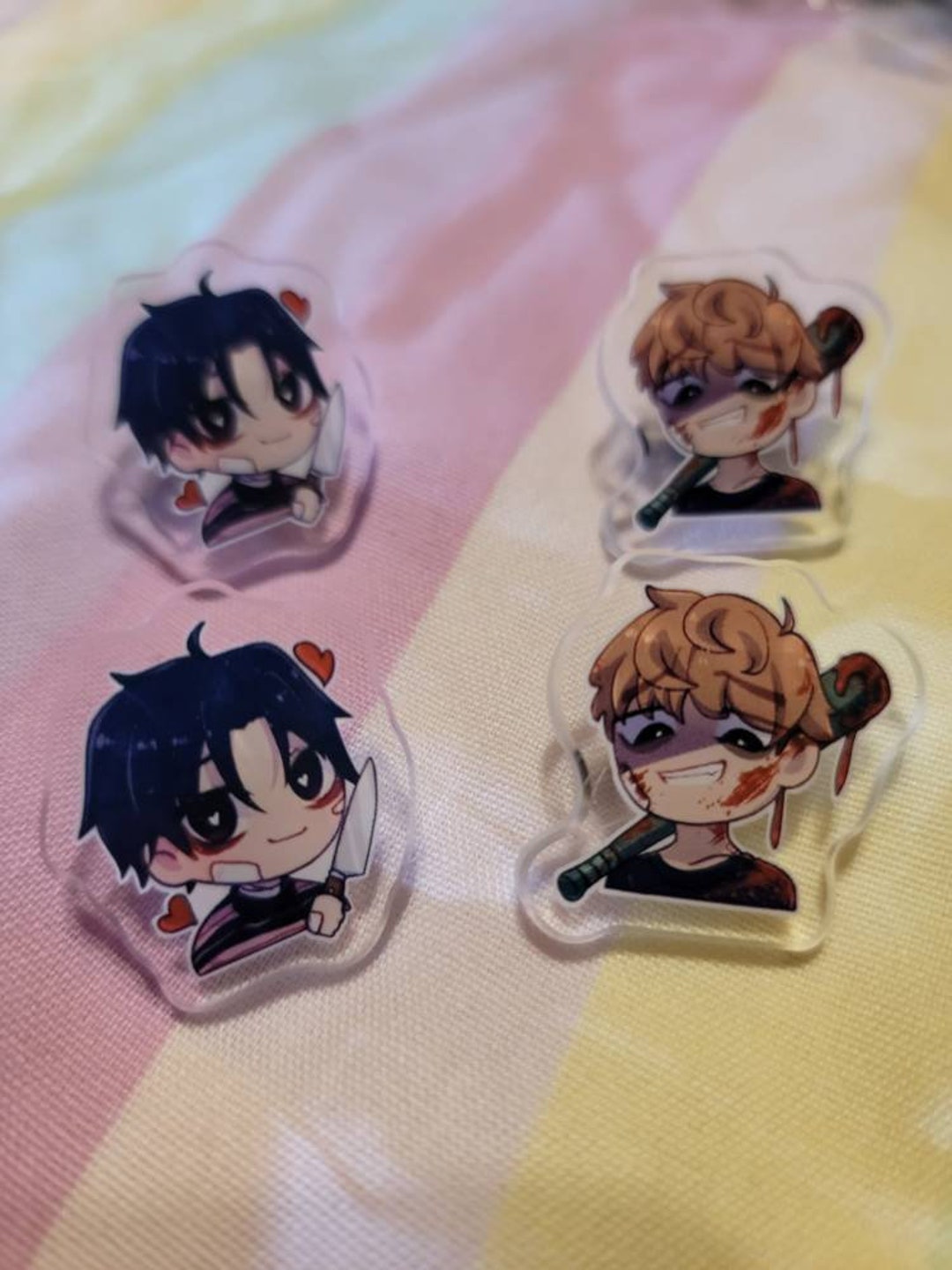 Killing Stalking Yoon Bum & Sangwoo Acrylic Pins - Etsy