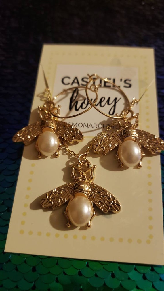 Castiel's Honey X Monarchmish Elegant Bee Jewelry Set - Etsy
