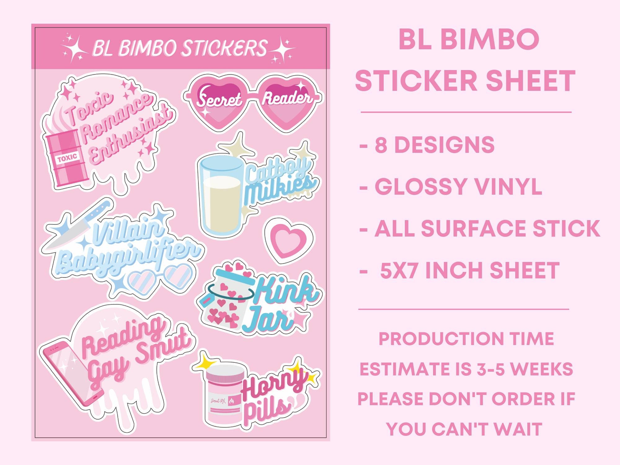 BL Bimbo Boys' Love Yaoi Reader Sticker Sheet - Etsy UK