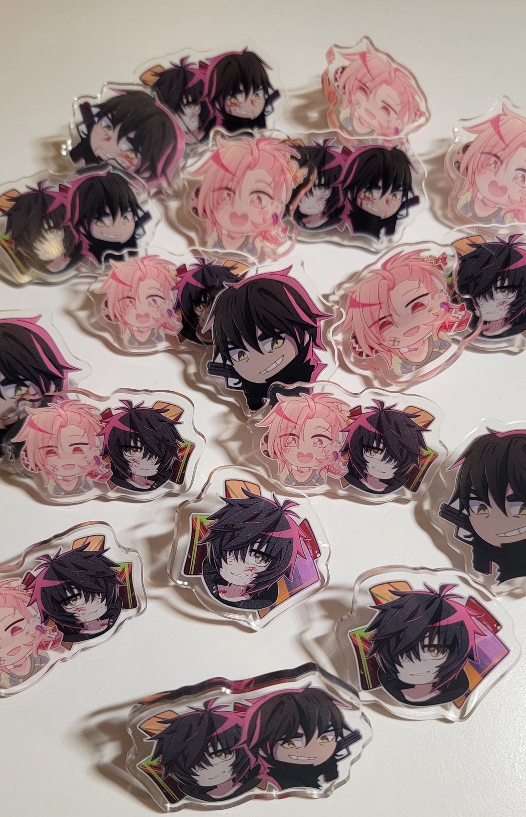 Slow Damage Character & Couple Acrylic Pins - Etsy
