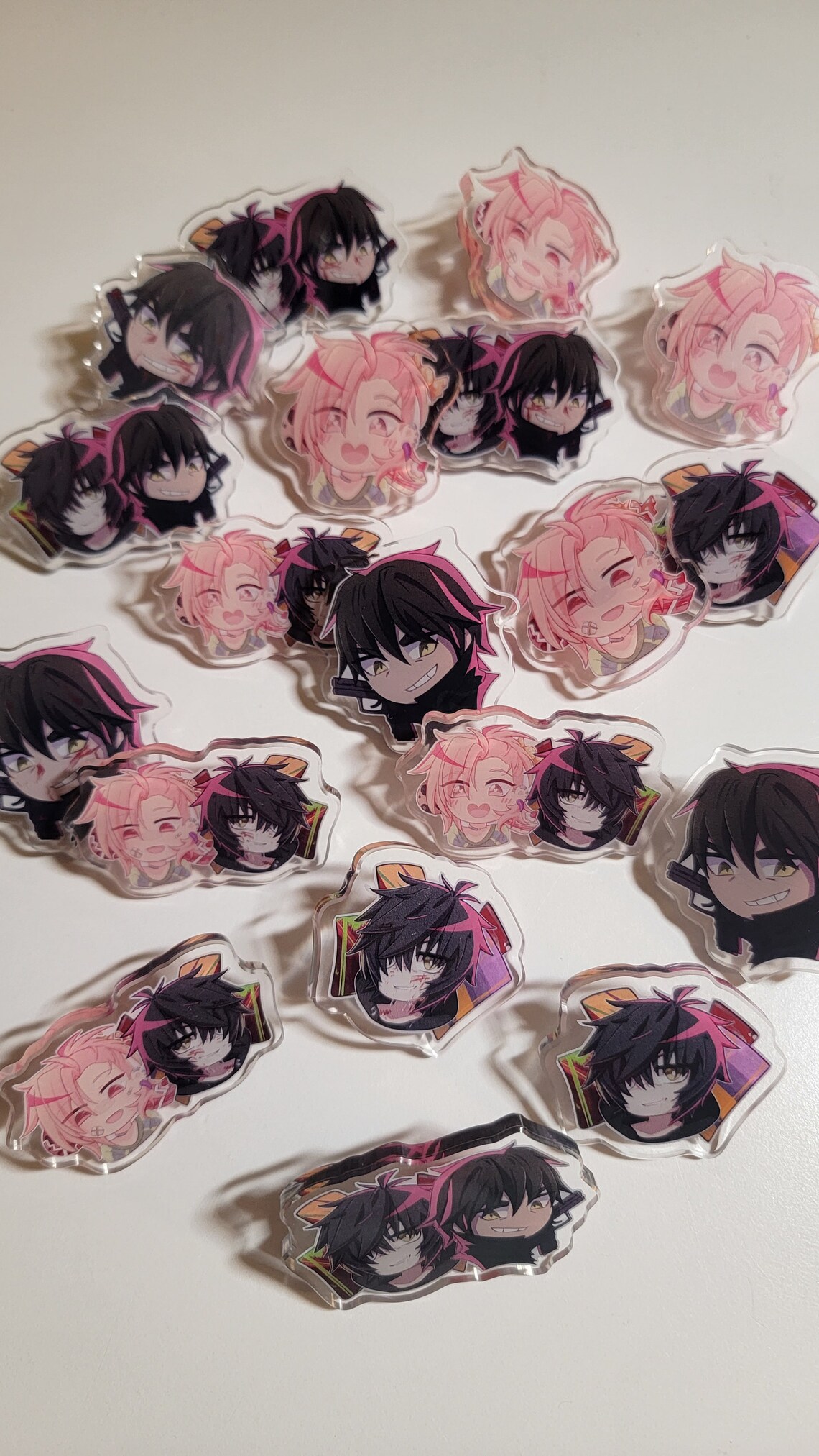 Slow Damage Character & Couple Acrylic Pins - Etsy