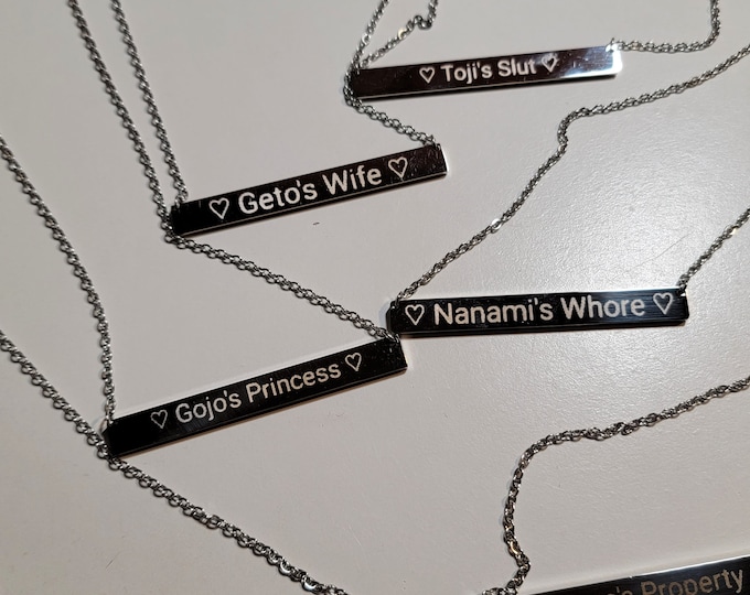 Jujutsu Kaisen Character Engraved Necklace Choso Nanami Gojo Toji ...