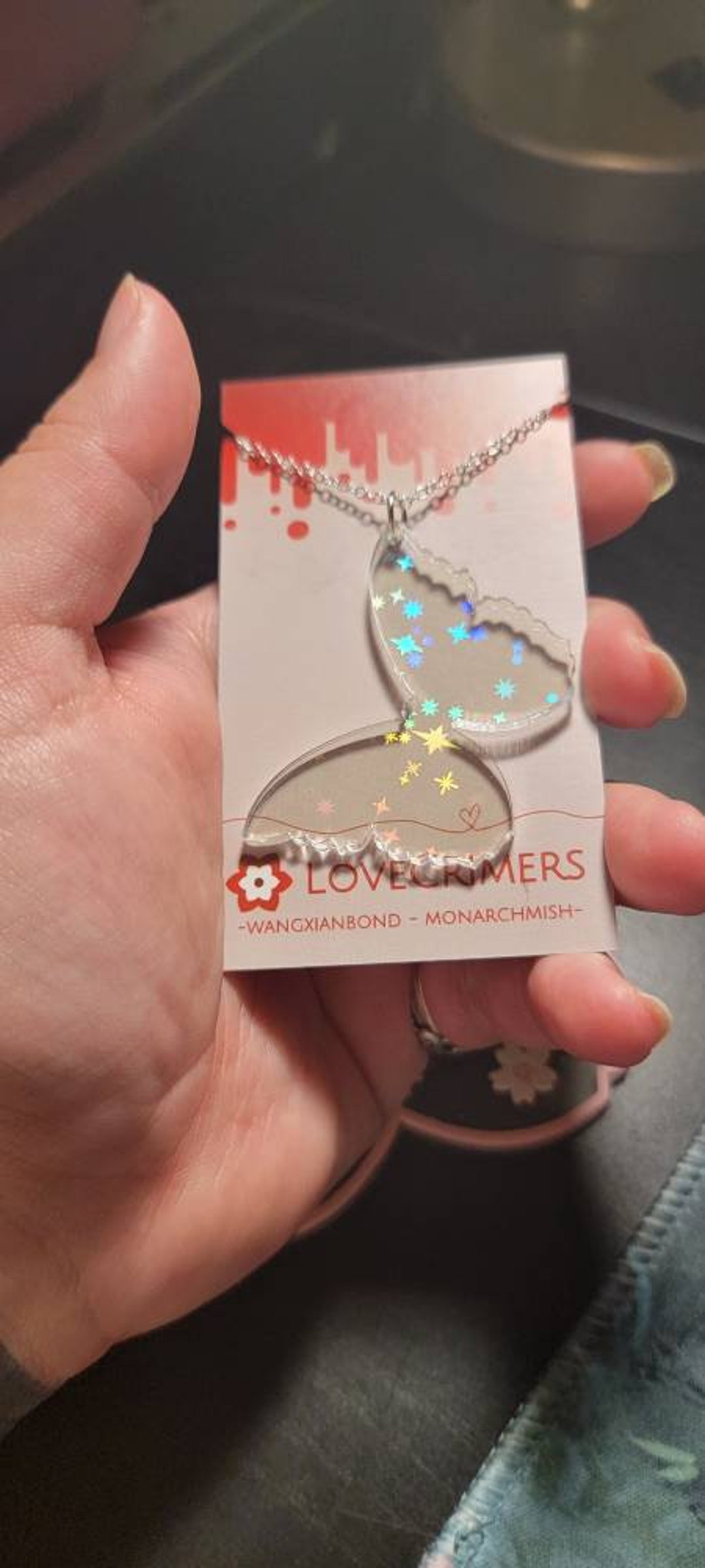 Ghost King Holo Wraith Butterfly Necklace 925 Silver Chain - Etsy