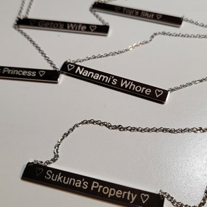 Jujutsu Kaisen Character Engraved Necklace Choso Nanami Gojo Toji ...