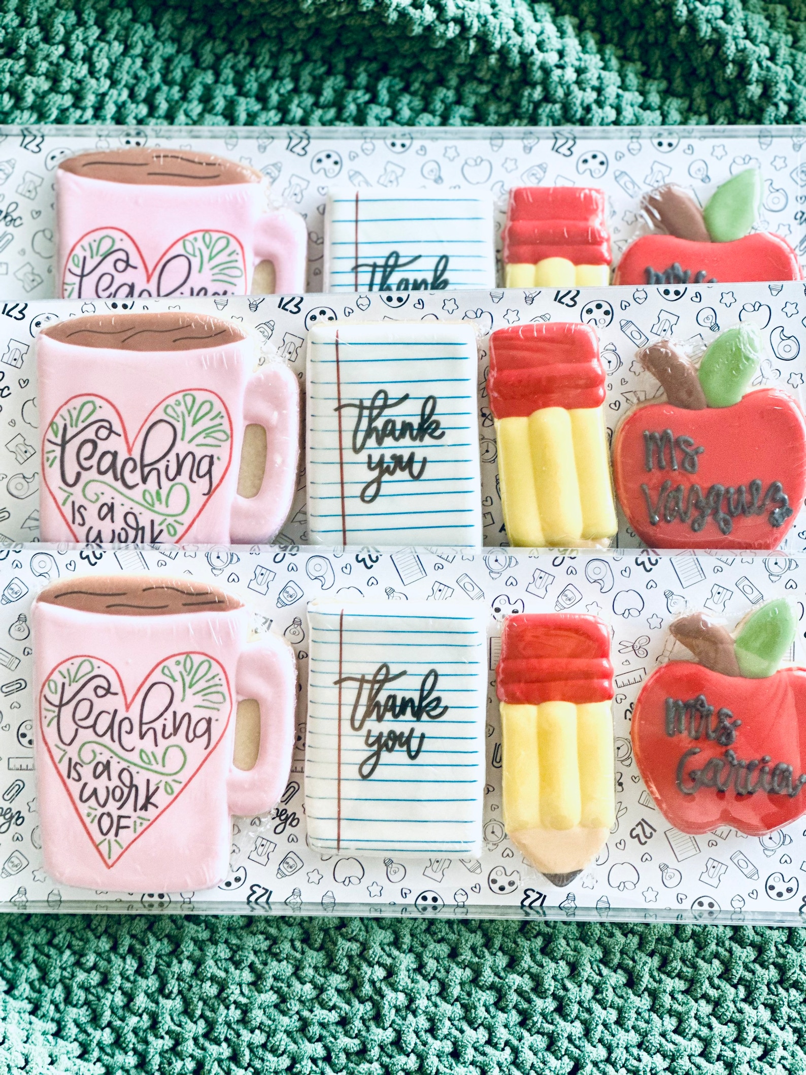 Teacher Appreciation Cookie Set Teacher Appreciation Gift Set Teacher ...