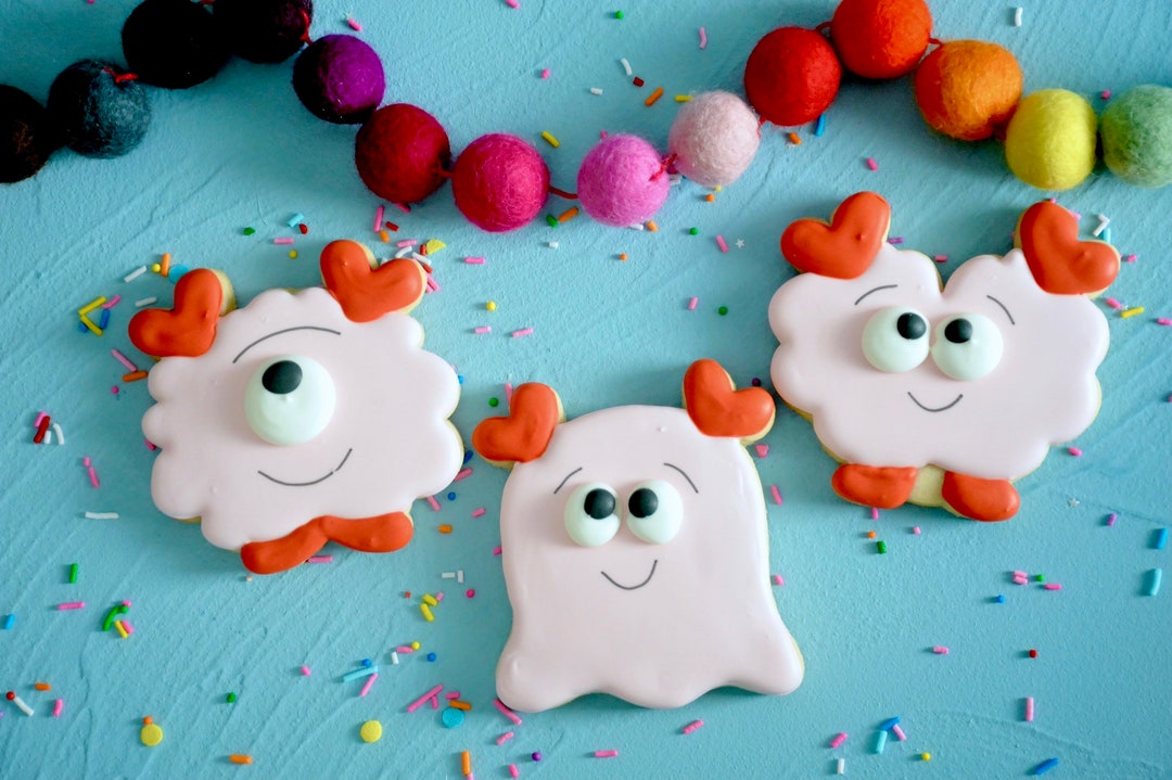 Love Pink Monsters Valentines Day Cookies - Etsy