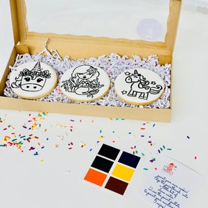 Paint Your Cookie Kit Color Your Cookie Kit Mermaid Unicorn Cookie Kit ...