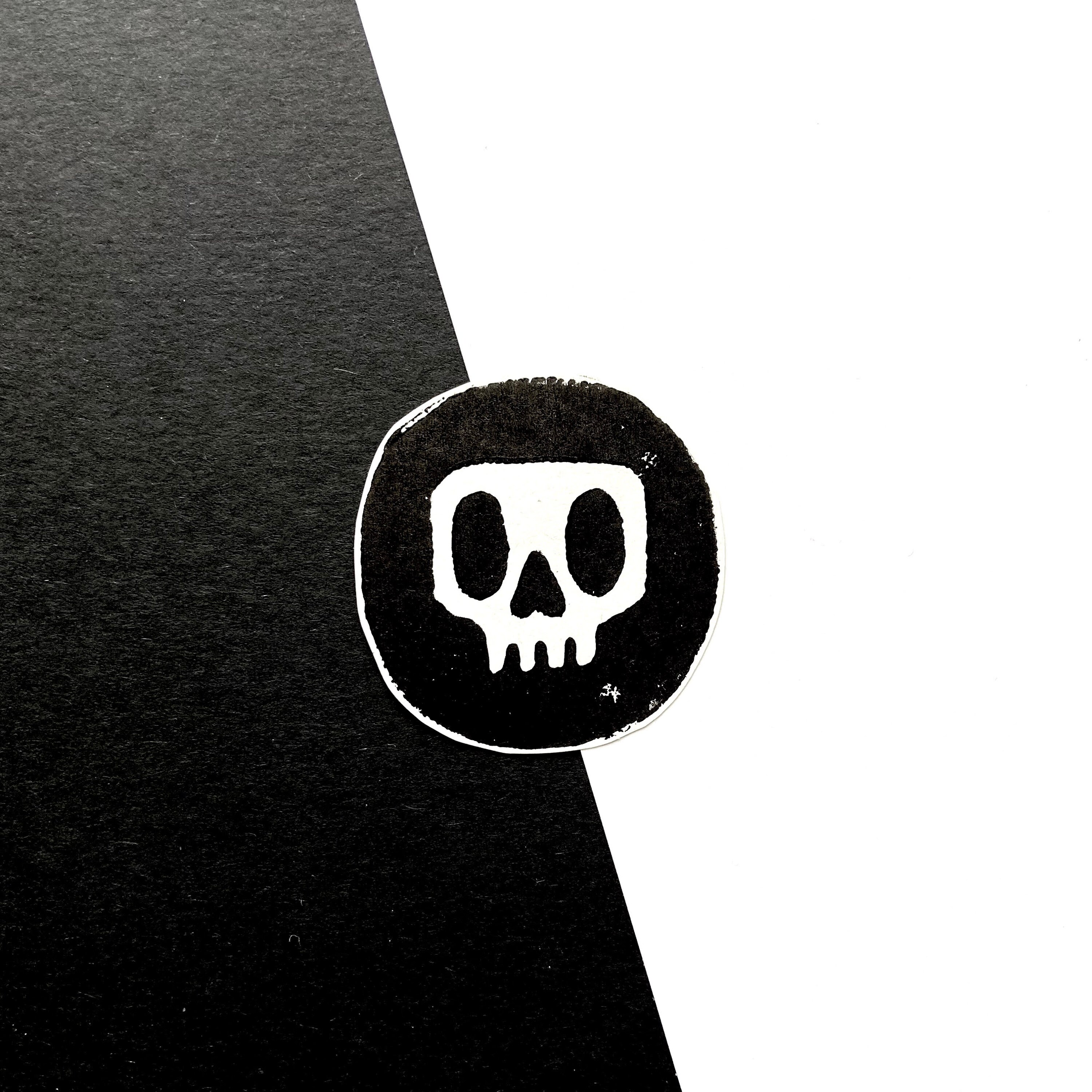 Circle Skull Sticker - Etsy