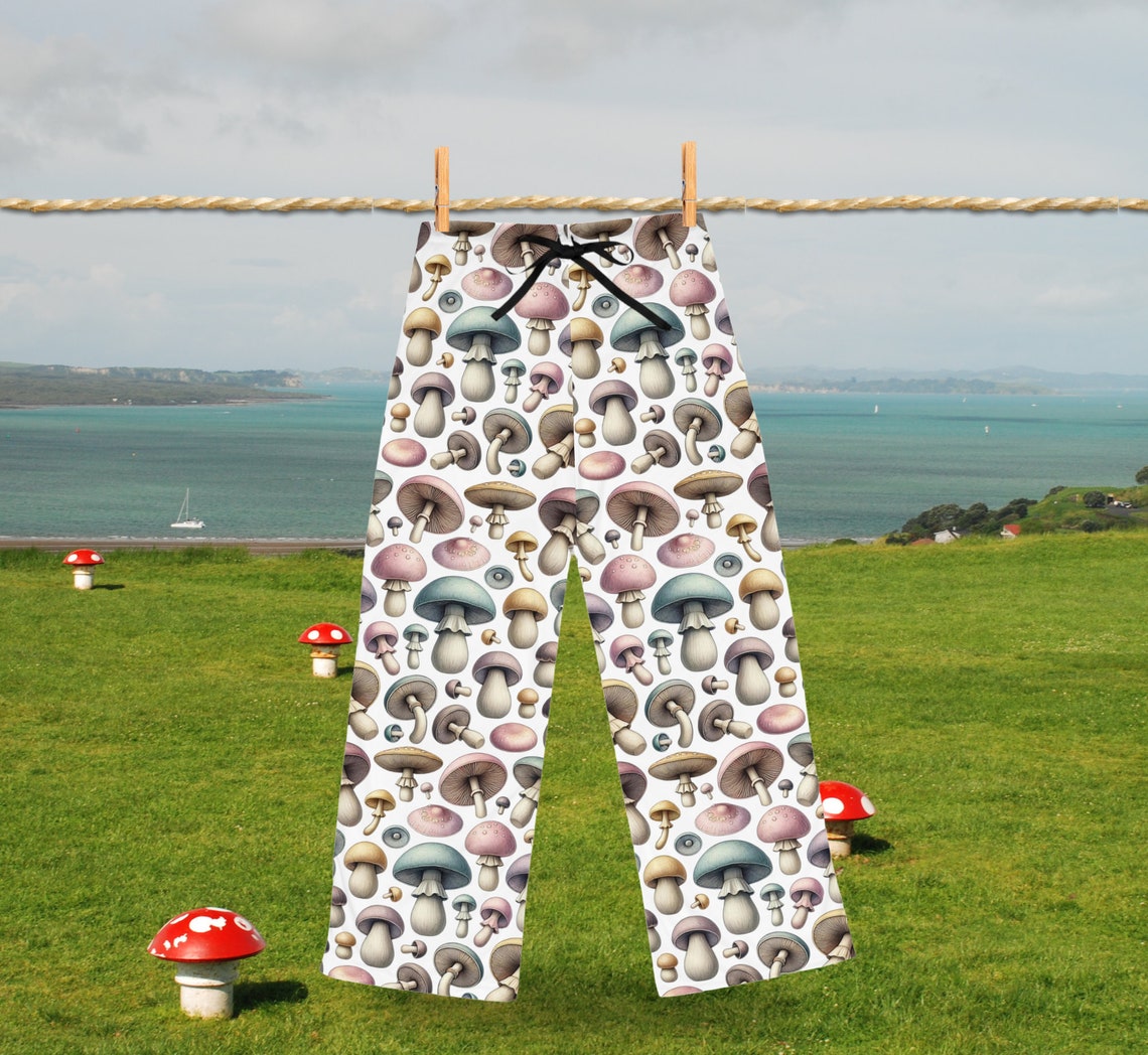 Mushrooms Pajama Pants Women's Birthday Gift for Her, Mushroom Clothing ...