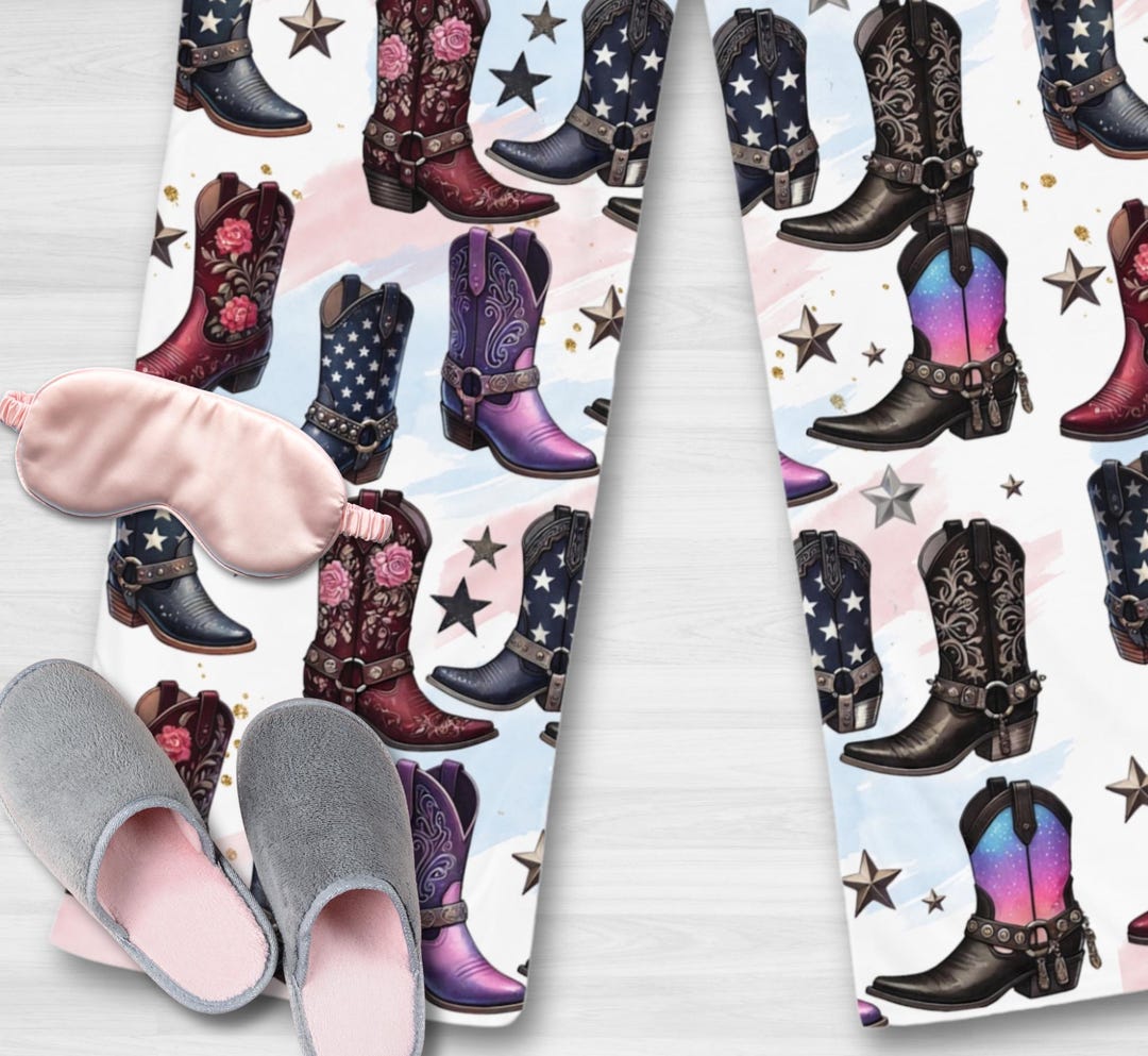 Cowboy Pajama Pants Western Pajamas for Women's Christmas Cowgirl ...