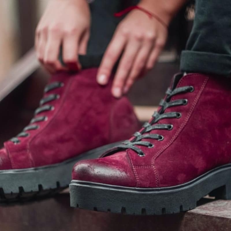 Burgundy Boots - Etsy