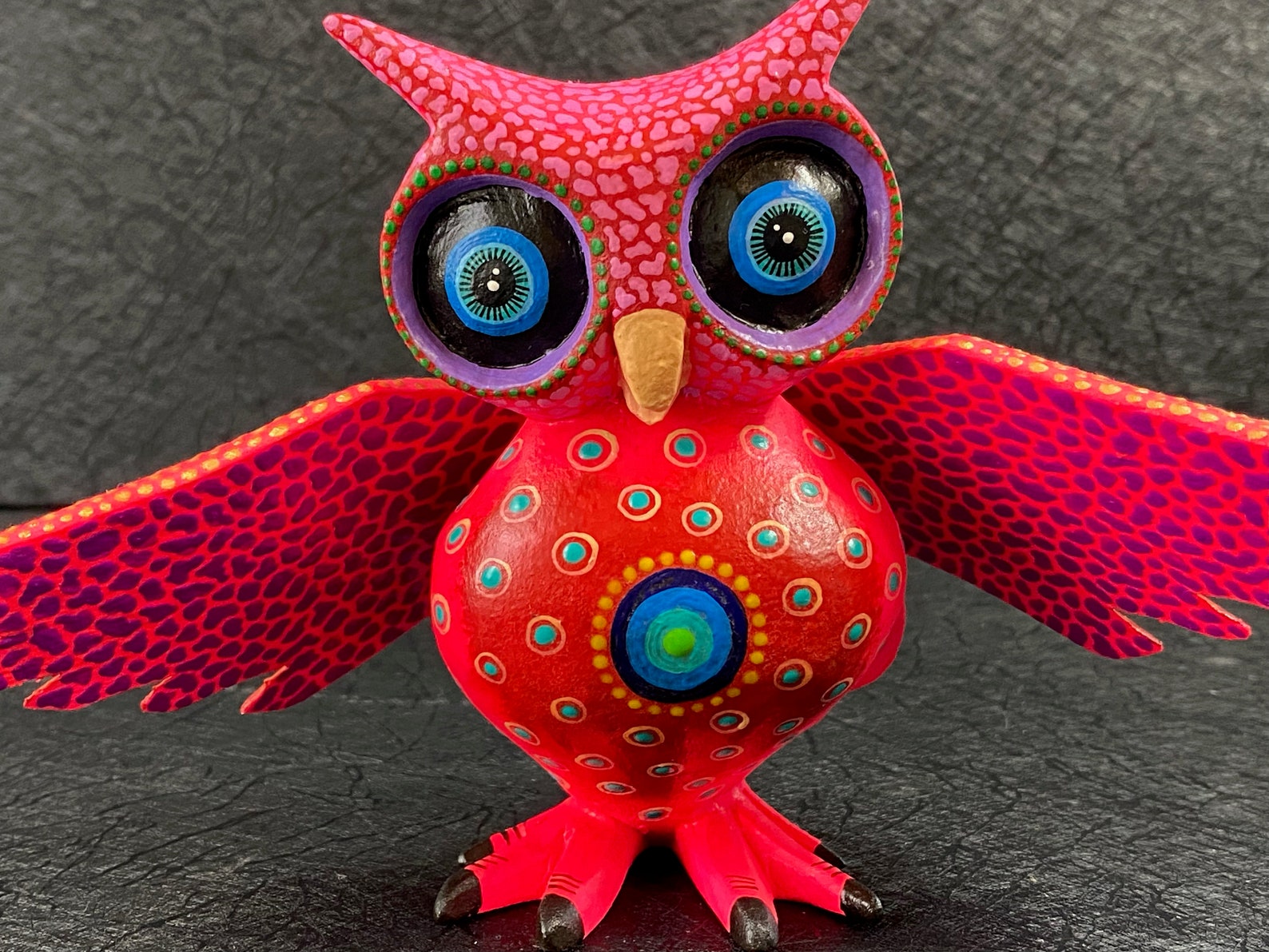 Zapotec Alebrije Owl Wood Sculpture Oaxaca Buho Signed - Etsy