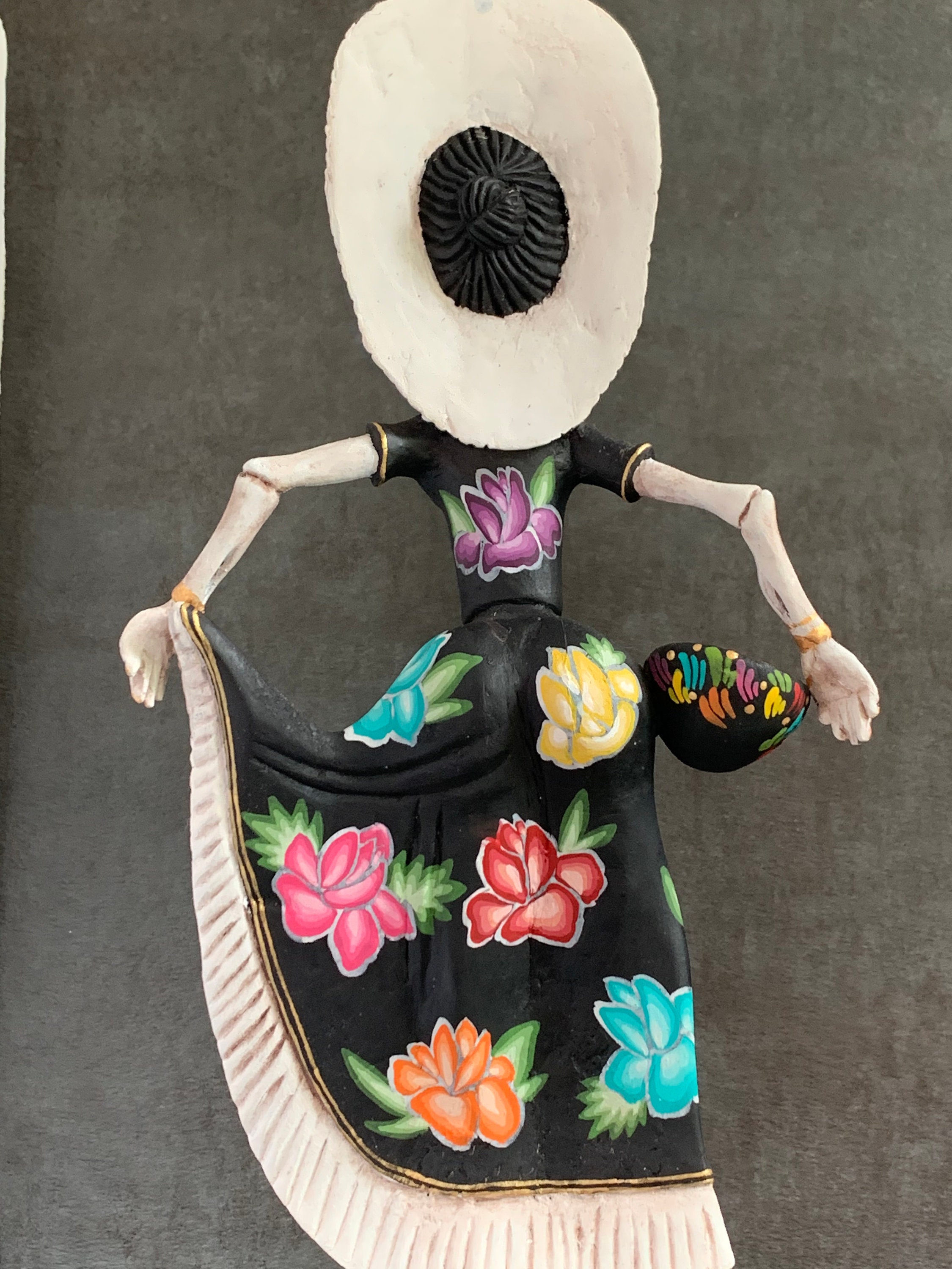 Handpainted Catrina - Skeleton Woman - Day of the Dead Statue ...