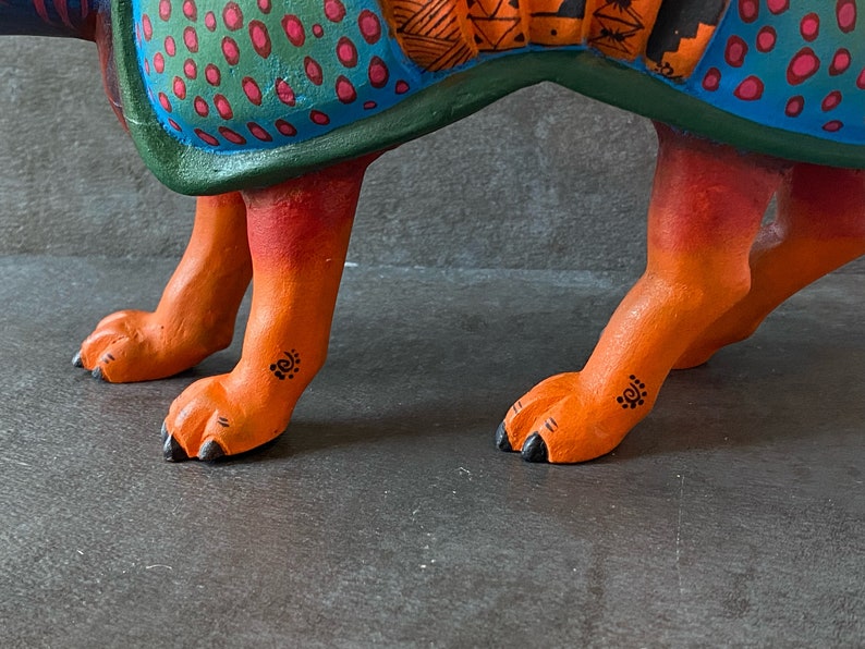 Alebrije Creature Tiger Armadillo Fish Hybrid Indigenous | Etsy