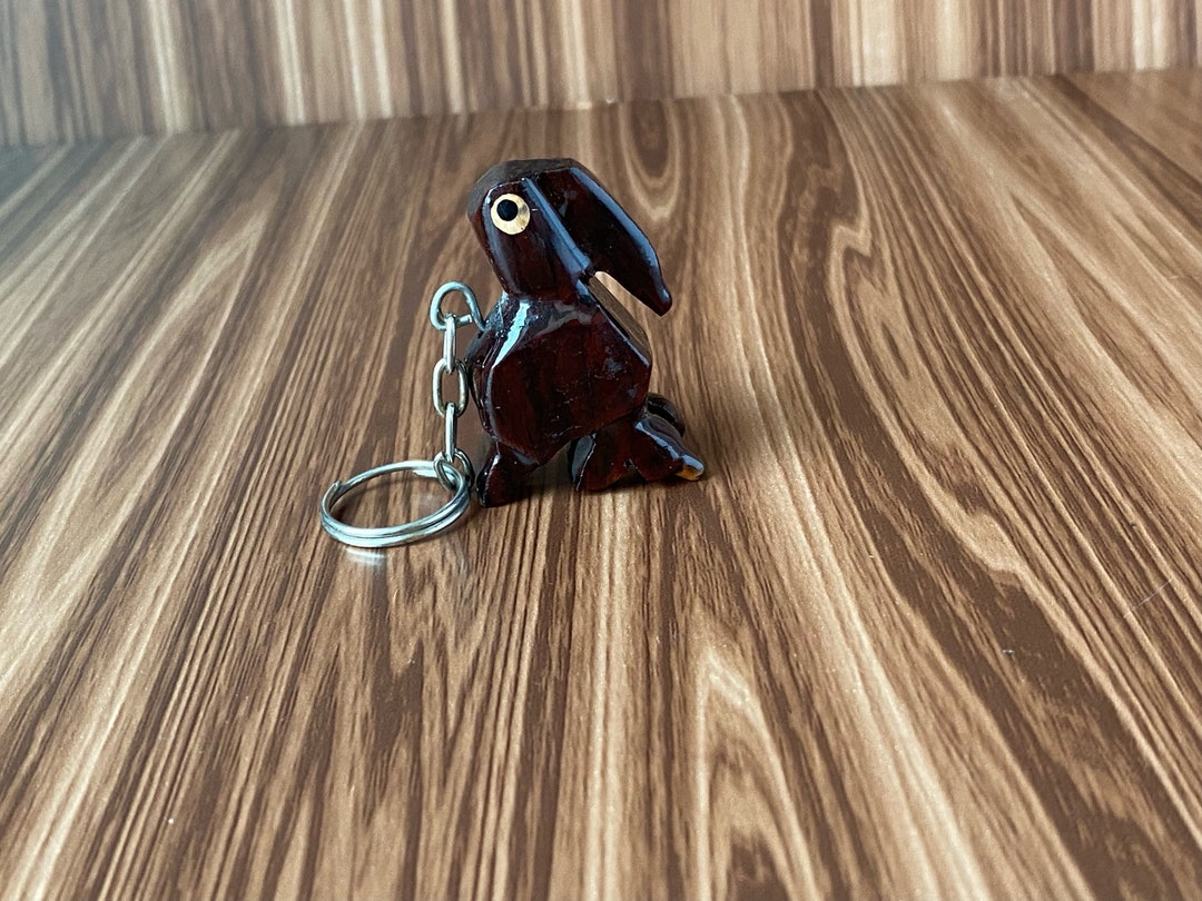 Zapotec Carved Wooden Rabbit Keychain - Oaxaca Conejo Llavera - Etsy