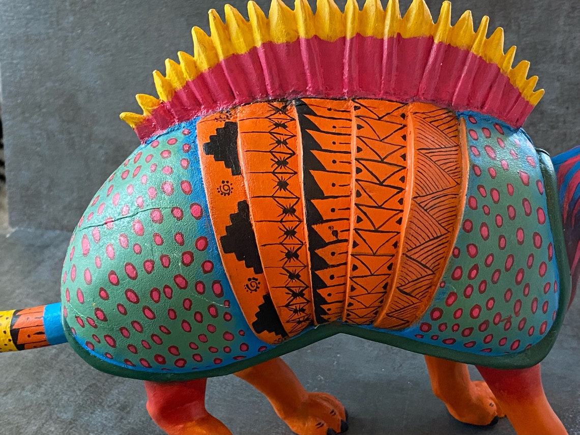 Alebrije Creature Tiger Armadillo Fish Hybrid Indigenous | Etsy