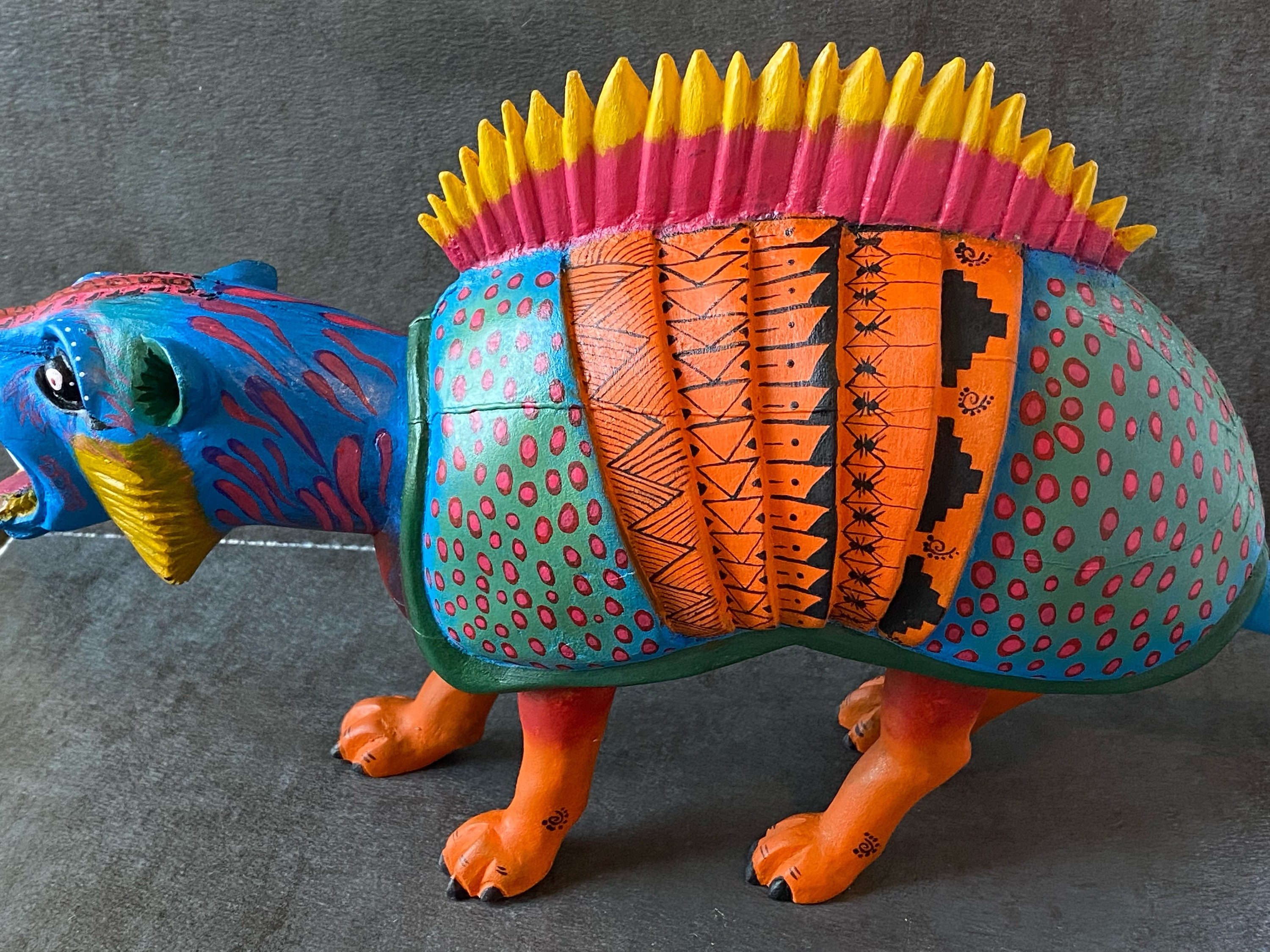 Alebrije Creature Tiger Armadillo Fish Hybrid Indigenous - Etsy Canada