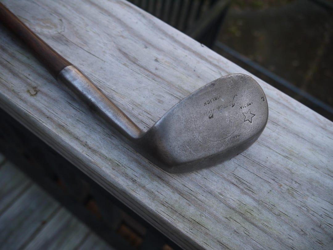 Antique Vintage Hickory Wood Shaft Gibson Braid Scotland Niblick Free ...