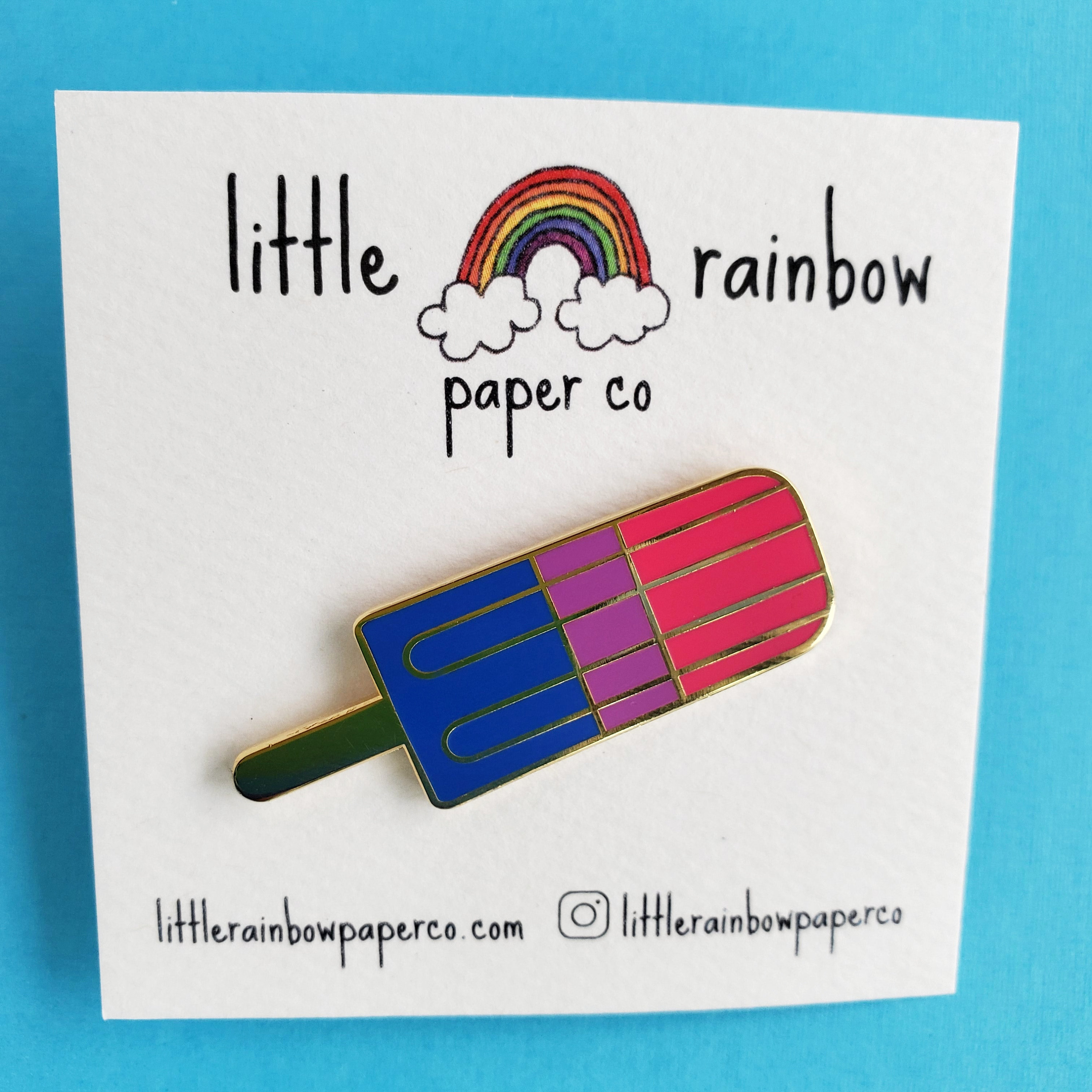 Bi Pride Popsicle Pin This Cute Lgbtq Pin Features Bisexual - Etsy