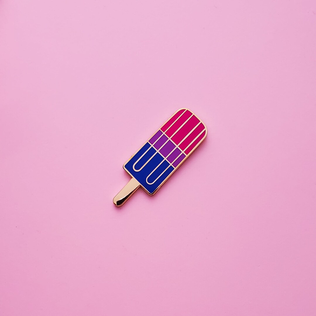 Bi Pride Popsicle Pin This Cute Lgbtq Pin Features Bisexual - Etsy