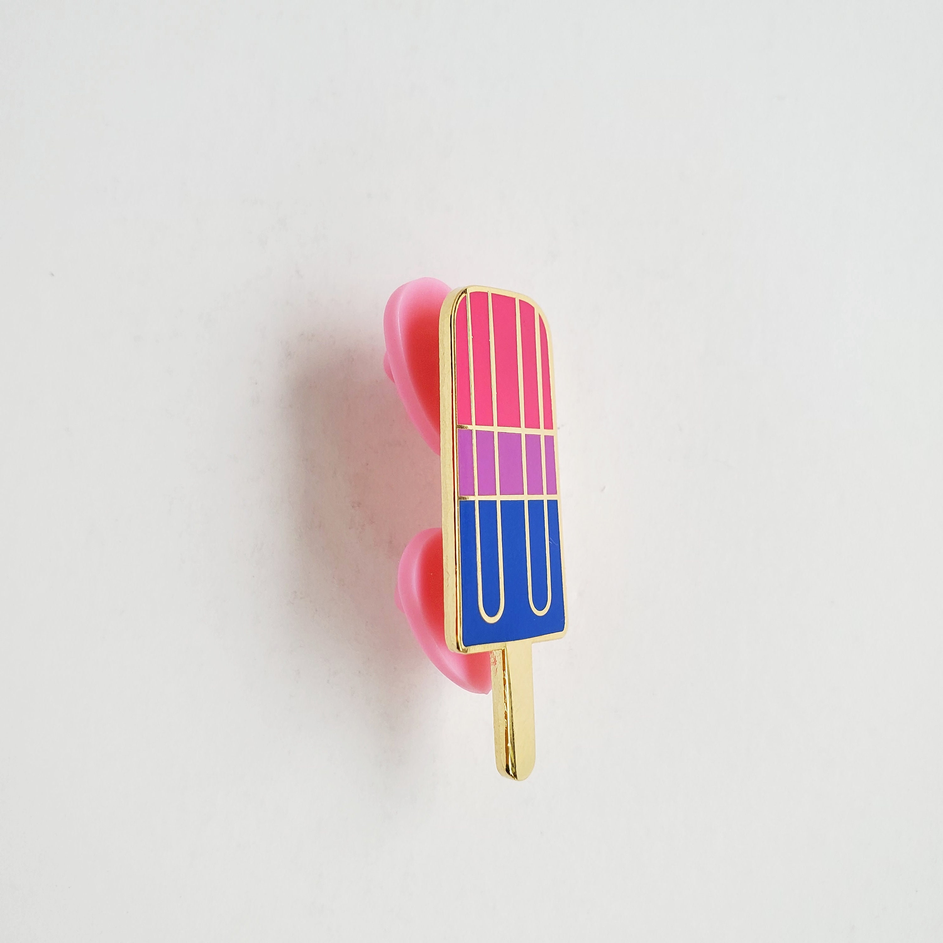 Bi Pride Popsicle Pin This Cute Lgbtq Pin Features Bisexual - Etsy