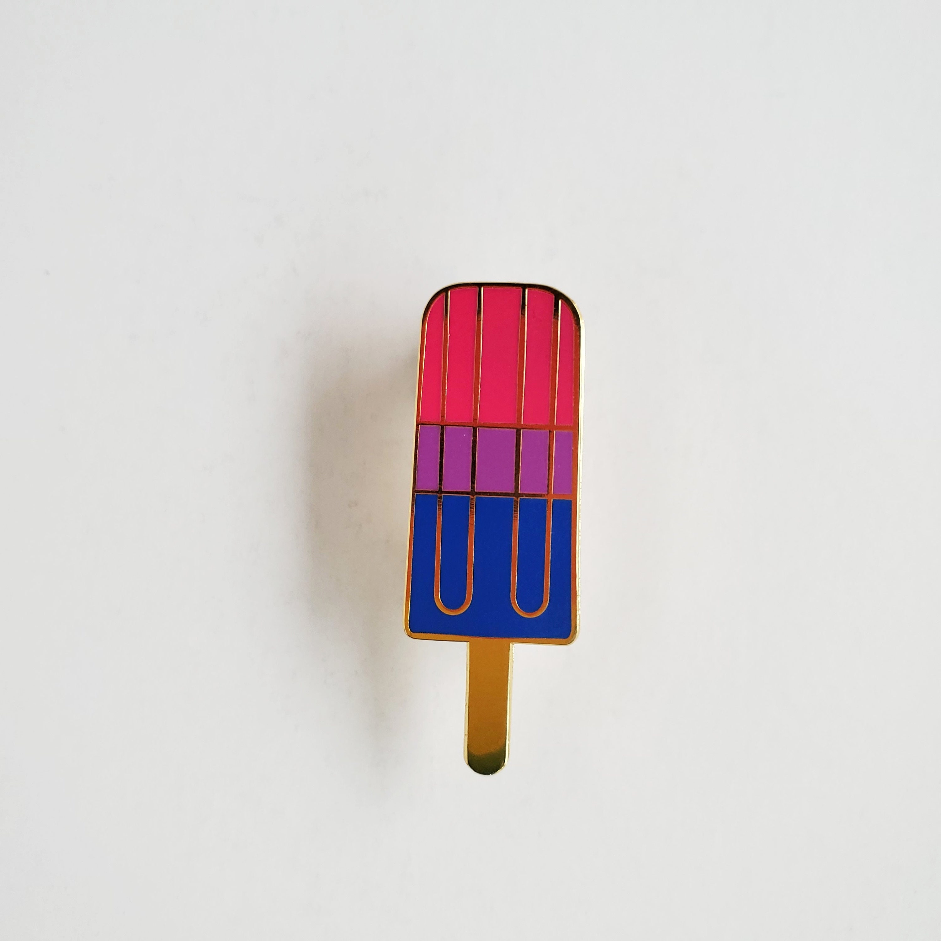 Bi Pride Popsicle Pin This Cute Lgbtq Pin Features Bisexual - Etsy