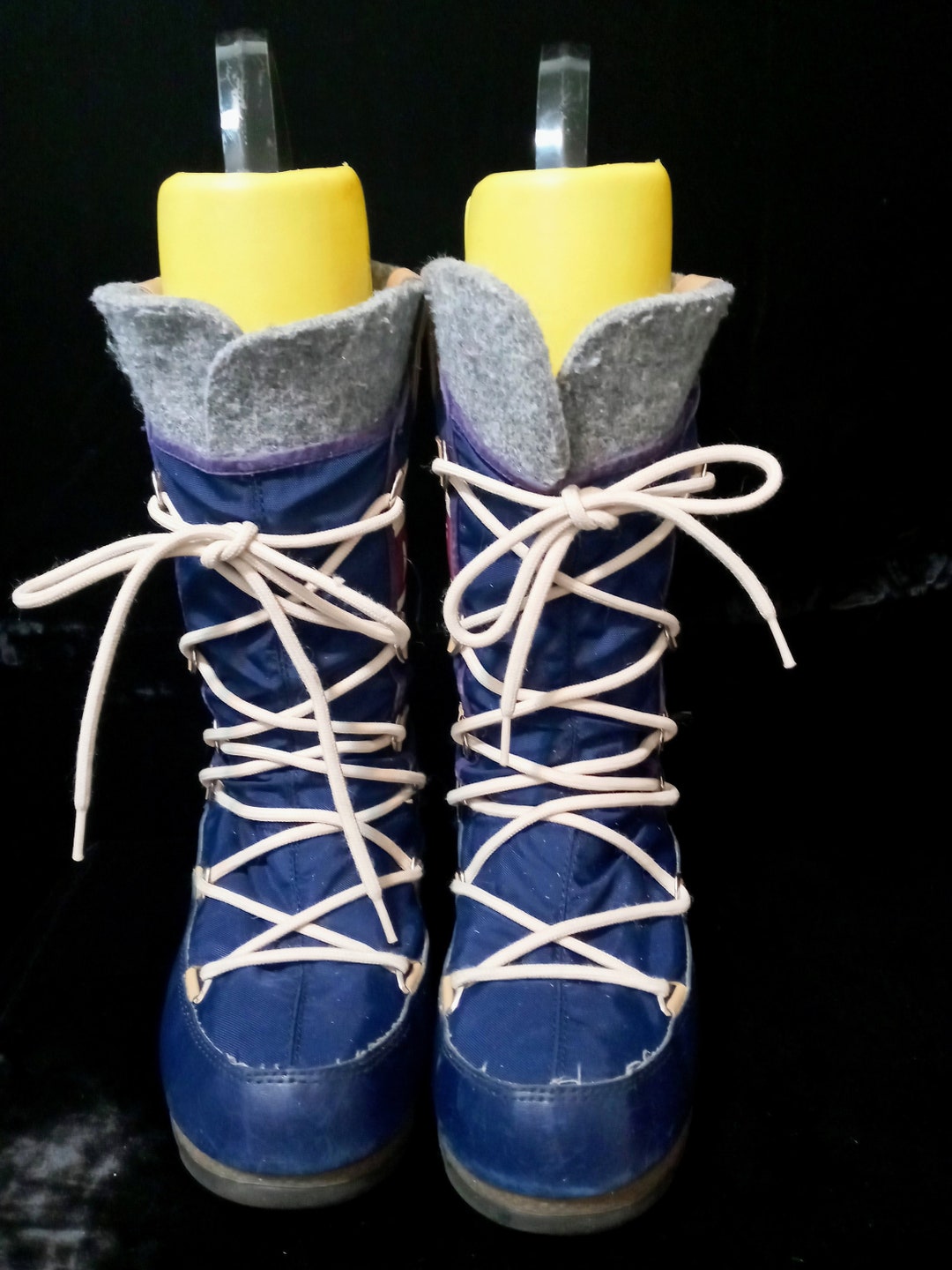 Technica the Original Moon Boot Blue Monaco Felt Boots US 5 - Etsy