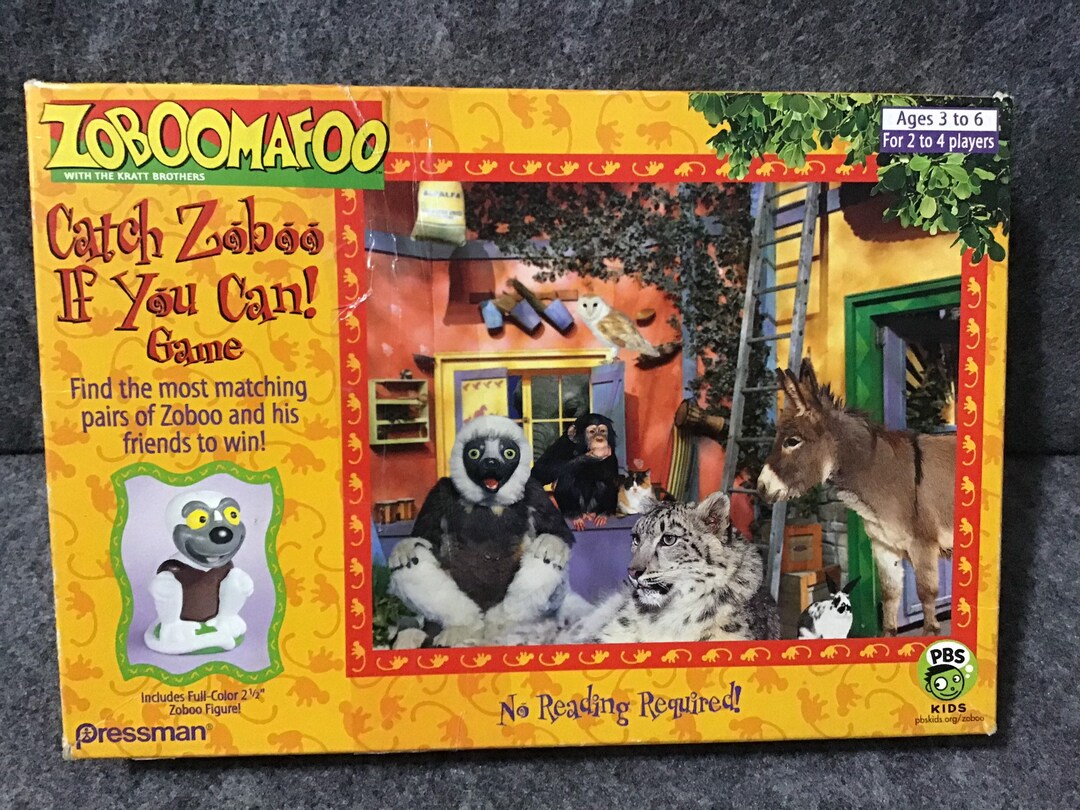 Pressman Zoboomafoo Catch Zooboo If You Can Memory Pair Card Game HTF ...